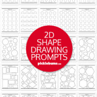 2D Shape Drawing Prompts - Picklebums - Playful Printables Shop