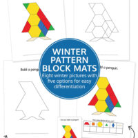 Winter Pattern Block Mats - Picklebums - Playful Printables Shop